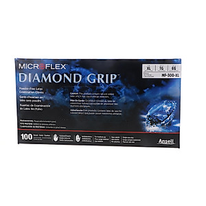 Ansell MICROFLEX ​Diamond Grip MF-300 Exam Standard Gloves - Size XL, Natural (Bundle of 200)