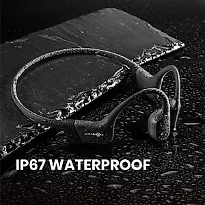 Aftershokz Aeropex (Rebranded as Shokz OpenRun) - Open-Ear Bluetooth Bone Conduction Sport Headphones - Sweat Resistant Wireless Earphones for Workouts and Running - Built-in Mic - with Sport Belt