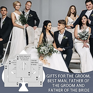 JATEBI Personalized Custom Bottle Opener,Stainless Steel Credit Card Beer Bottle Opener Cap for Wedding Party, Groomsmen Gift,Father's Day(5Pack Silver)