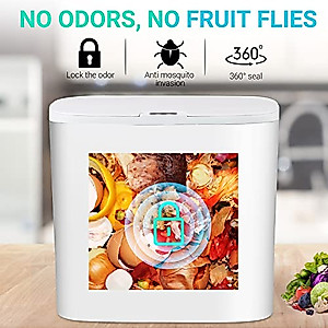 stonespace Motion Sensor Bathroom Trash Can with Lid, Small Automatic Garbage Can with Lid, Waterproof Narrow Trash bin for Bedroom, Kitchen, Office, 3.4 Gallon