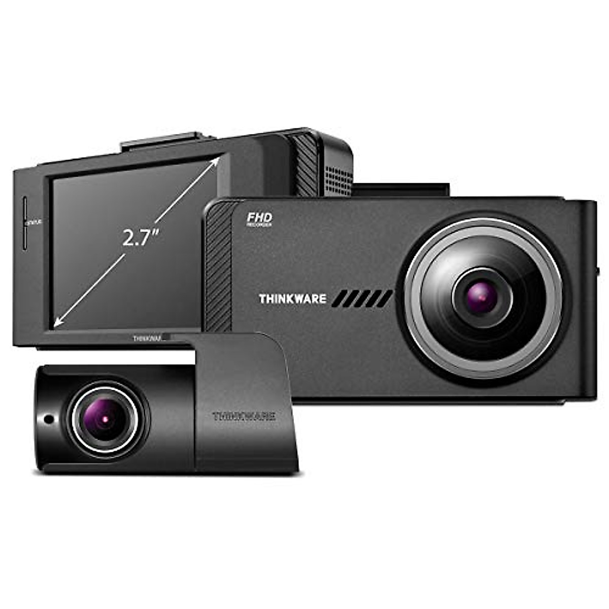 THINKWARE X700 Dual Dash Cam Front and Rear Camera for Cars, 1080P FHD, Dashboard Camera Recorder with G-Sensor, Car Camera W/Sony Sensor, GPS, Night Vision, 16GB, Optional Parking Mode