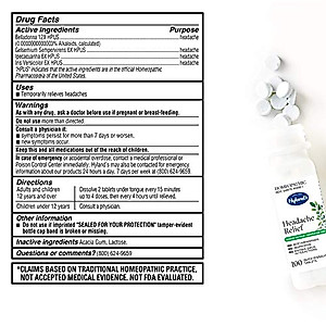 Hyland's Headache and Tension Relief, Natural Pain Medicine, 100 Tablets