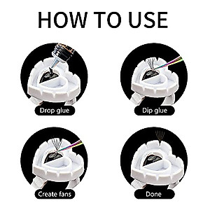200 PCS Disposable Extension Glue Ring Lash Tattoo Nail Art Pigment Cup Heart Shape Plastic Glue Ring Holders Palette Container for Eyelash Extension Makeup Supplies