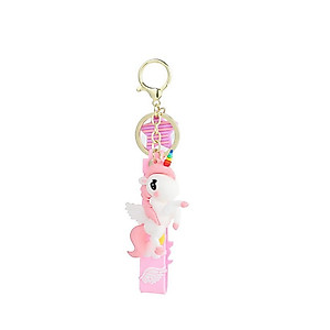 HAIQILIN Pink Unicorn Keychain backpack keychains