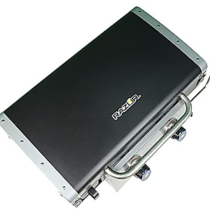 Razor Griddle GGT2131M 25 Inch Outdoor 2 Burner Portable LP Propane Gas Grill Griddle with 318 Sq In and Top Cover Lid for BBQ Cooking, Black (Steel)