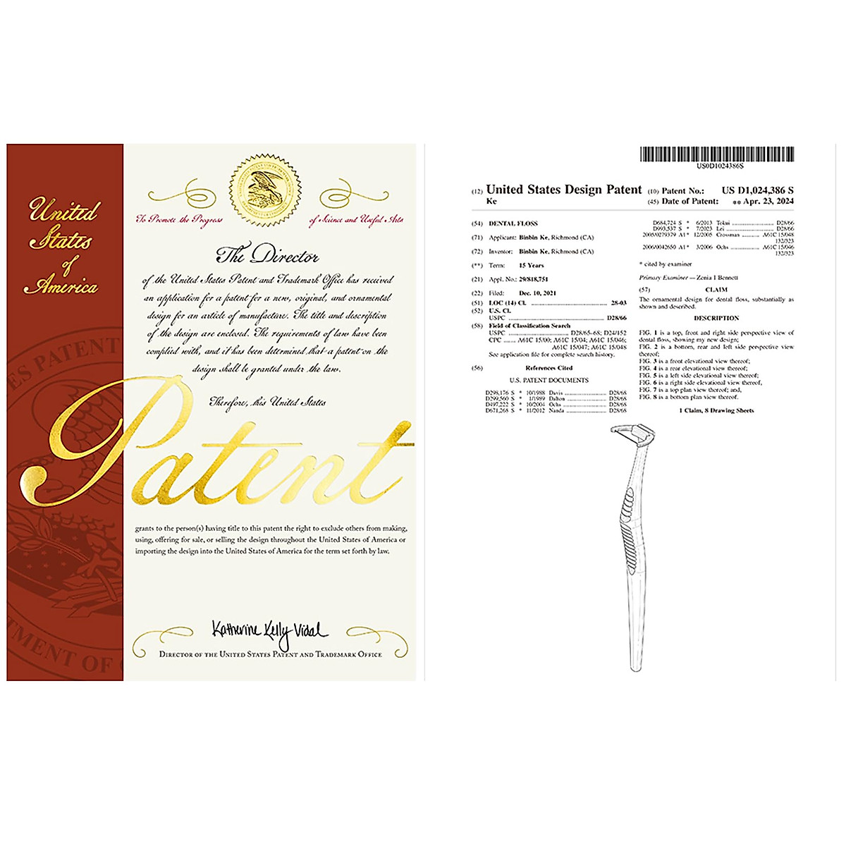 Dental Floss Picks, Clean Dental Flossers Kit with 3 Handles and 360 Extra Strength Refills