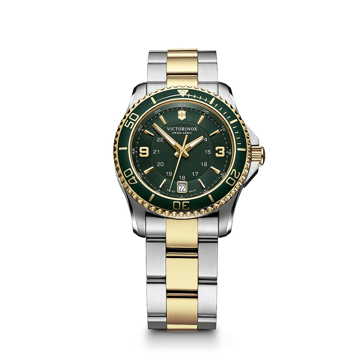 Victorniox Men's 241612 Maverick Two-Tone Green Stainless Steel Watch