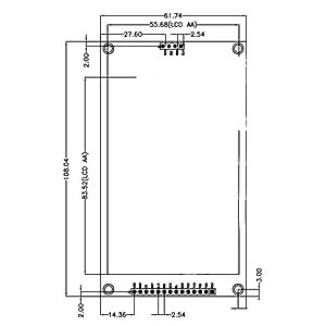 BOTEGRA TFT LCD Display Module, 480x320 HD SPI Serial Optional Touch Function TFT LCD Touch Screen Display ILI9488 Driver for Development Board