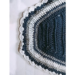 Avani Creations Ad Horse Ear Net Crochet Fly Veil Equestrian Fly Bonnet/veil/mask Standard Size