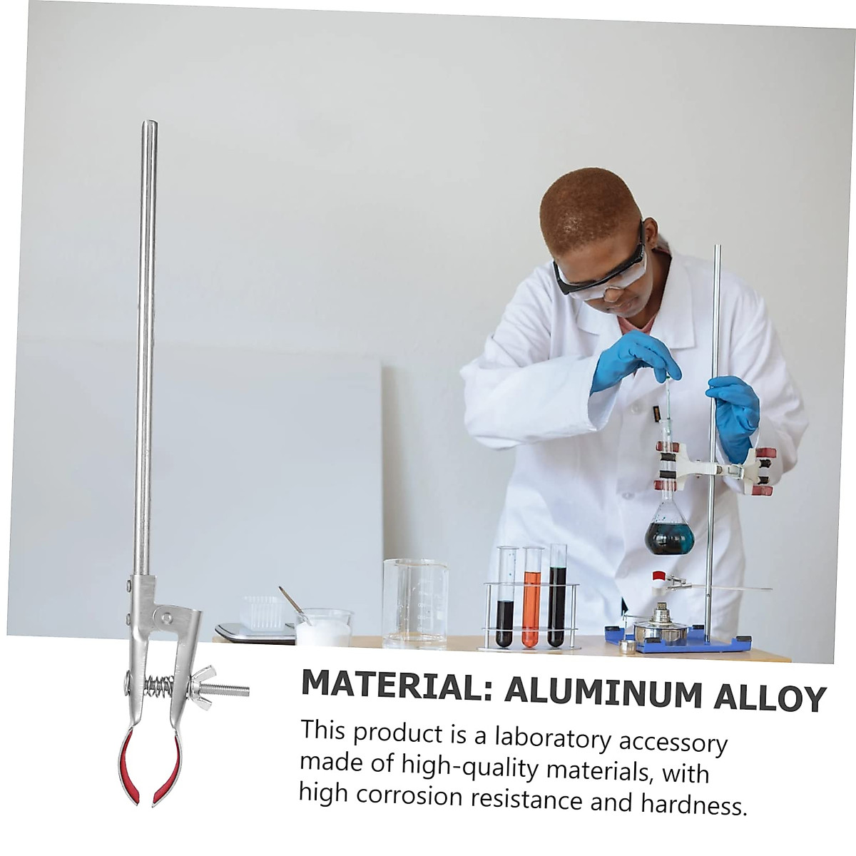 1pc Universal Flask Clamp Laboratory Flask Clip Laboratory Accessory Beaker Clamp Flask Clamp Holder Laboratory Supplies Test Tube Clamp Beaker Clip Chemical Experiment Equipment