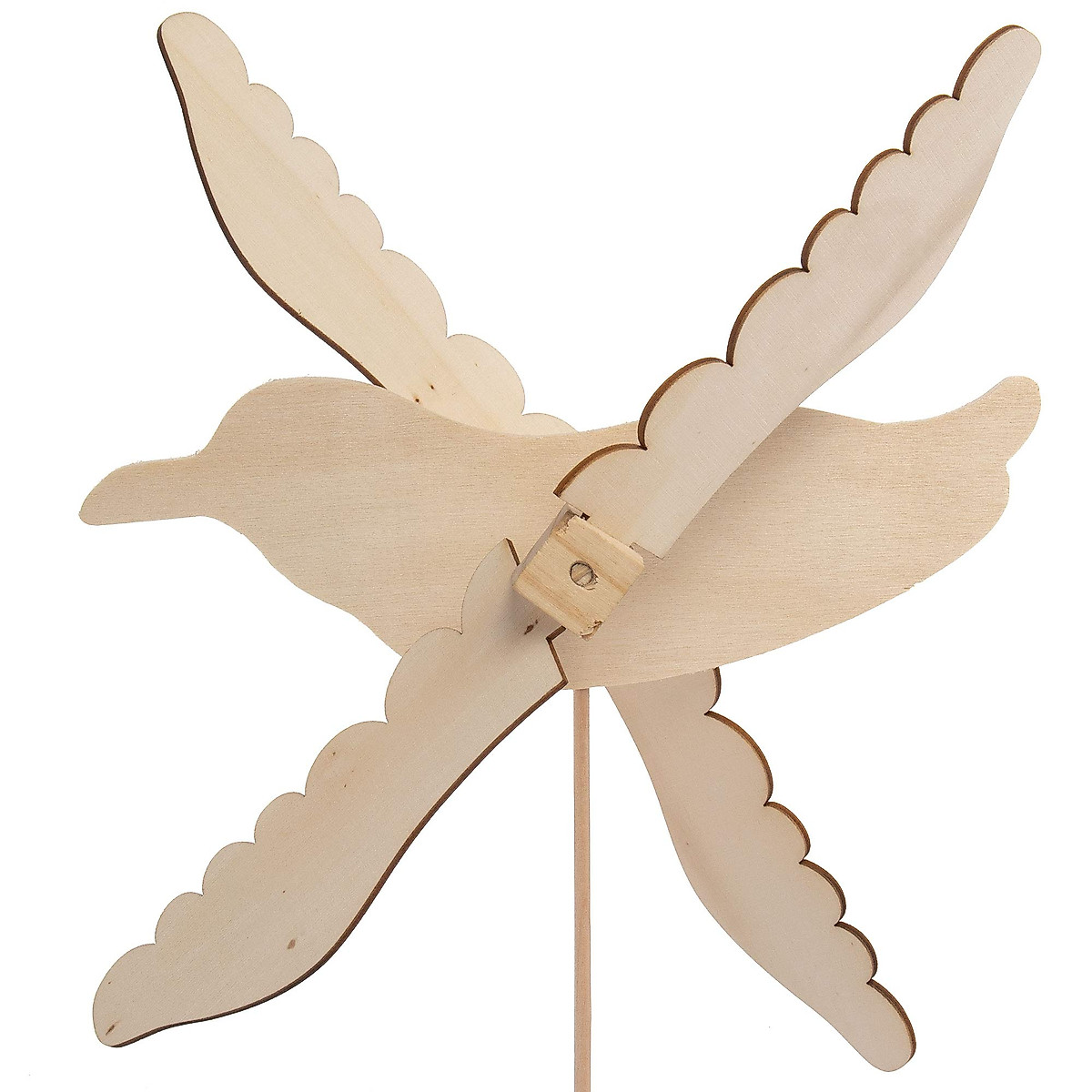 Baker Ross AT839 Seagull Wooden Windmill Kits - Pack of 2, for Kids Arts and Crafts Projects