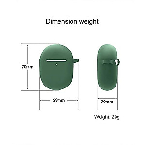 USTIYA Case for Redmi Buds 4 Protective Silicone Case with Keychain Cover (Black)