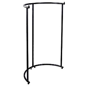 SSWBasics Half Round Black Clothes Rack - 64” Usable Hanging Space on Rack