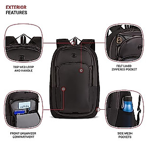 SwissGear 8171 Laptop Backpack, Black/Gray, 18.5 Inches