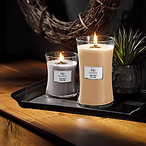 WoodWick Large Hourglass Scented Candle | Wood Smoke | with Crackling Wick | Burn Time: Up to 130 Hours Wood, Wood Smoke
