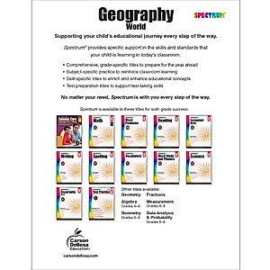 Spectrum Grade 6 Geography Workbook, 6th Grade Workbook Covering International Current Events, World Religions, Migration World History, and World Map ... or Homeschool Curriculum (Volume 96)