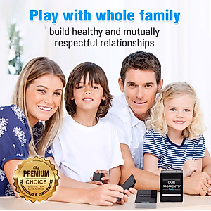 OUR MOMENTS Families: 100 Conversation Starter Cards for Families and Kids - Relationship Building - Car Travel, Road Trip & Card Game for Healthy Loving Family - Questions for Family Activities