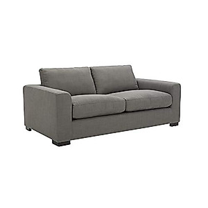 Amazon Brand - Stone & Beam Westview Extra-Deep Down-Filled Loveseat Sofa Couch, 75.6"W, Smoke