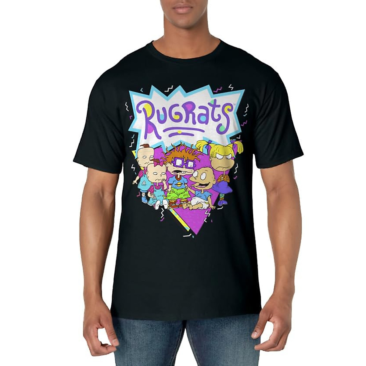 Rugrats Group Shot Retro Geometric Logo T-Shirt