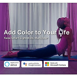 Kasa Smart Bulb, Dimmable Color Changing Light Bulb Work with Alexa and Google Home, 1000 Lumens 60W Equivalent, Amazon CFH&FFS, 2.4Ghz WiFi only, No Hub Required, 2-Year Warranty, 1-Pack (KL135)
