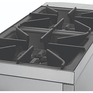 Kratos Commercial Countertop Gas Range - 2 Burners, 50,000 Total BTU, Field Convertible to Liquid Propane, 12" W (29Y-070)