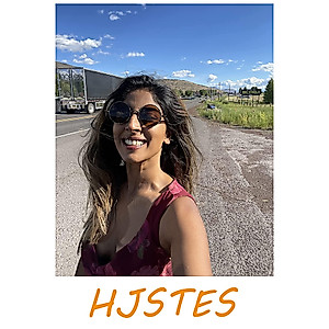 HJSTES Vintage Round Steampunk Sunglasses for Women Men Circle Gothic Glasses Retro Metal Frame(Brown Lens/Bronze Frame)