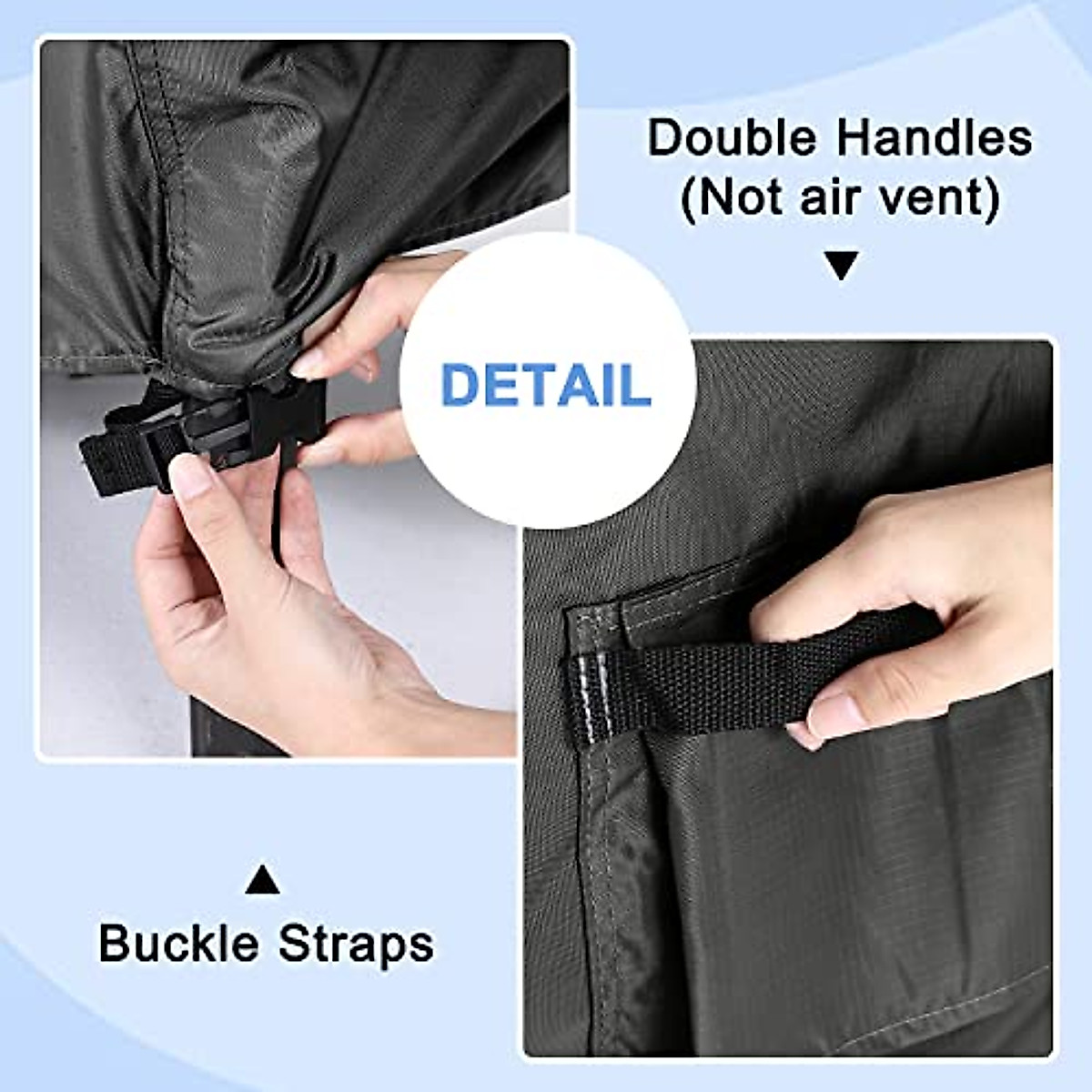 ABCCANOPY Waterproof Outdoor Patio Fire Pit Cover Lawn Patio Fire Bowl Covers Heavy Duty UV Resistant Dust Proof Protective Covers, 40" Lx 40" Wx 20" H