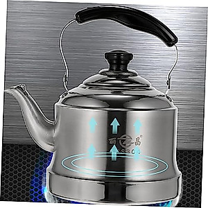GRIRIW 1pc Stainless Steel Kettle Coffee Espresso Machine Kitchen Gadget Water Boiling Kettle Insulated Coffee Home Tea Kettle Espresso Coffee Machines Stainless Steel Water Kettle Silver