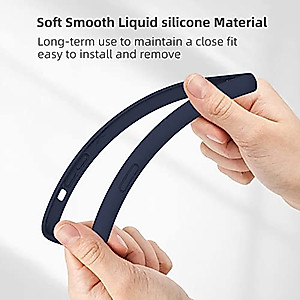 K TOMOTO Compatible iPhone 14 Bumper Case (6.1 Inch), Liquid Silicone Bumper Case [Shock-Absorb] [Raised Edge Protection] [Drop Protection] [Silky and Soft Touch] Frame Bumper Case, Navy Blue