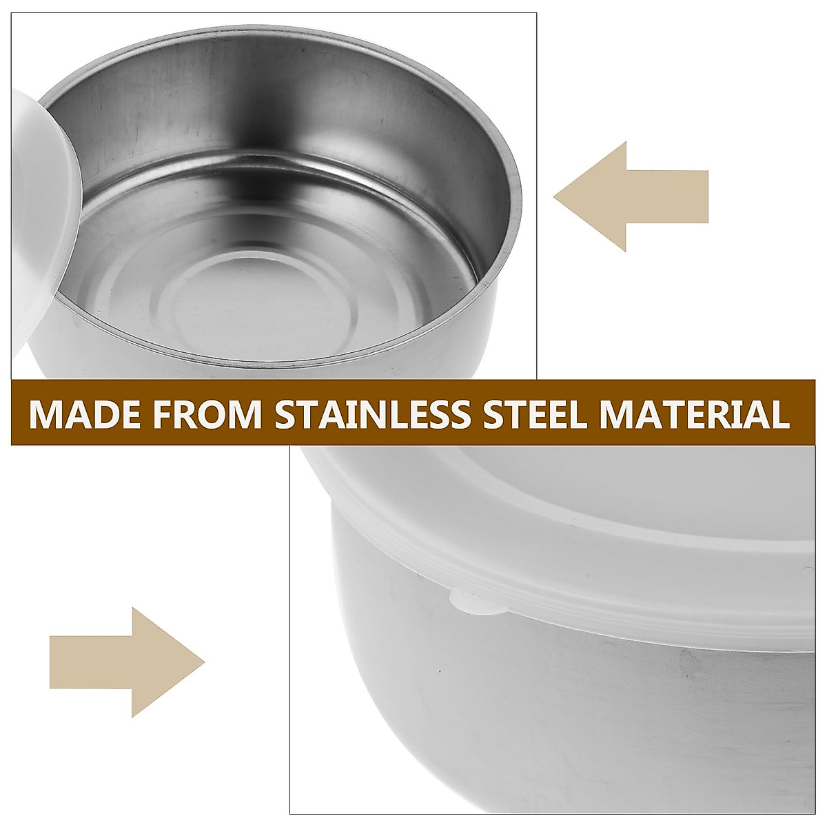 UPKOCH Snack Set Containers Pasta Containers 5pcs Box Food Prep Containers Travel Stainless Steel Bowls Home Accessories Round Crisper Sealing Bowls 5 Piece Set Lunch Box