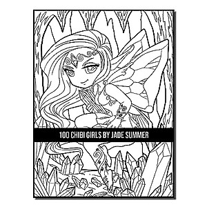 100 Chibi Girls: An Adult Coloring Book Collection with Cute Girls, Fantasy, Horror, Christmas, and More!