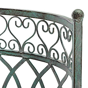 SAFAVIEH Outdoor Collection PAT5005 Bench, Antique Dark Green