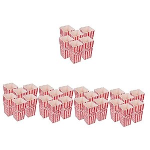 NOLITOY 30 Pcs Popcorn Popcorn Bucket Disposable Popcorn Bags Classic Popcorn Container Popcorn Packaging Boxes Snack Box for Snack Containers Disposable Snack Containers Snack Bag