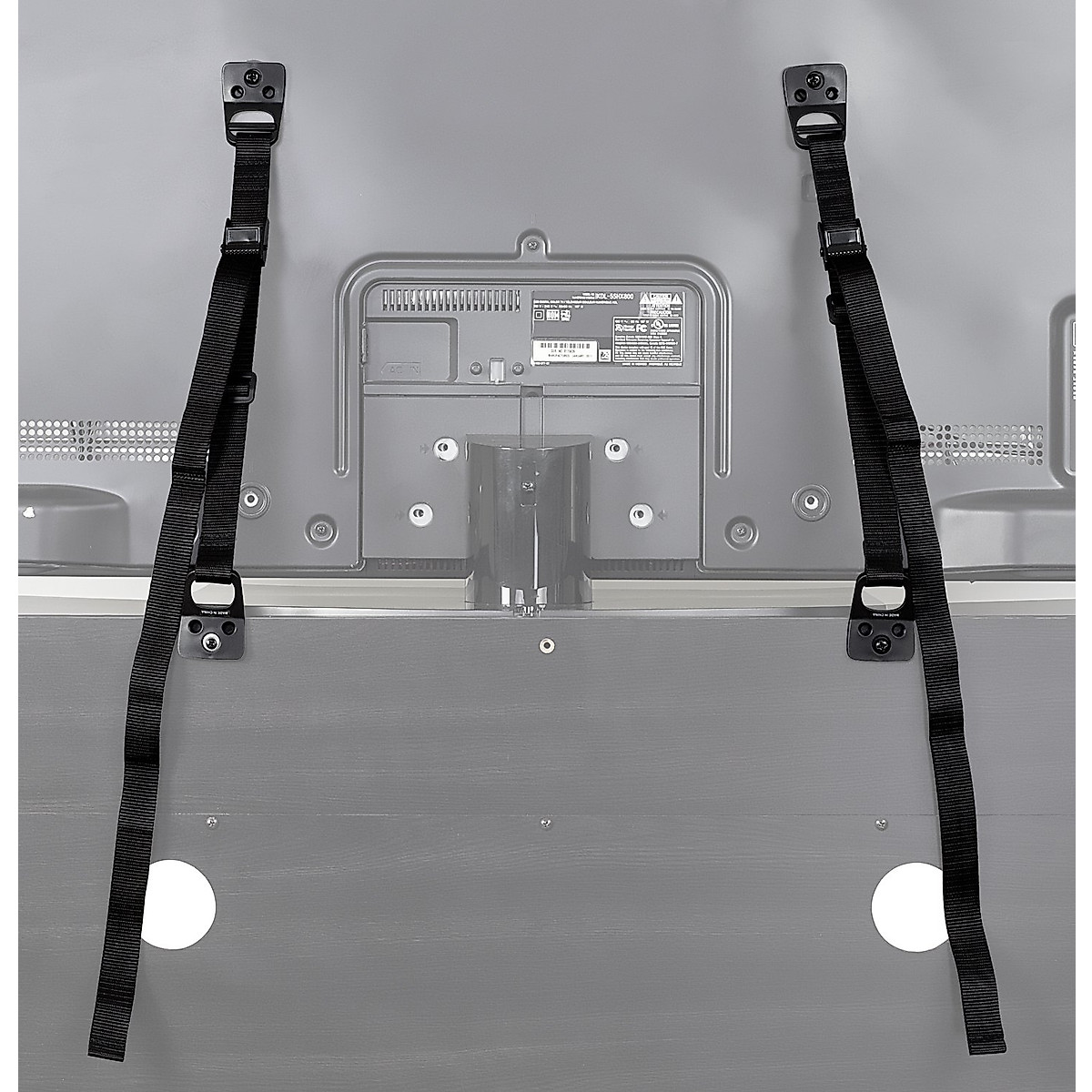 Mount-It! Safety Straps for TV, Furniture, Bookcase, Dresser and TV Stands - Anti-Tip Strap Television Anchor Kit for Baby Proofing, Earthquake Protection, 2 Pack, Mounting Hardware Included