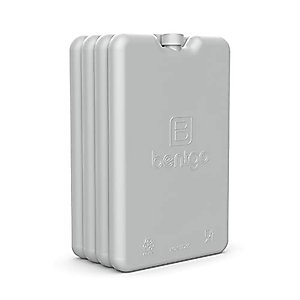 Bentgo Ice Lunch Chillers - Ultra-Thin Ice Packs Perfect for Everyday Use in Lunch Bags, Lunch Boxes and Coolers - 4 Pack (Gray)