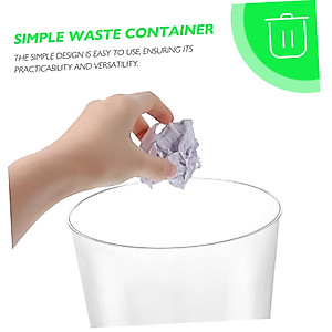 Hohopeti Transparent Trash Can Table Top Decor Bottle Drying Rack Garbage Container Desktop Trash Can Household Decor Home Decoration Waste Bucket Office The Pet Trash Bin Concise
