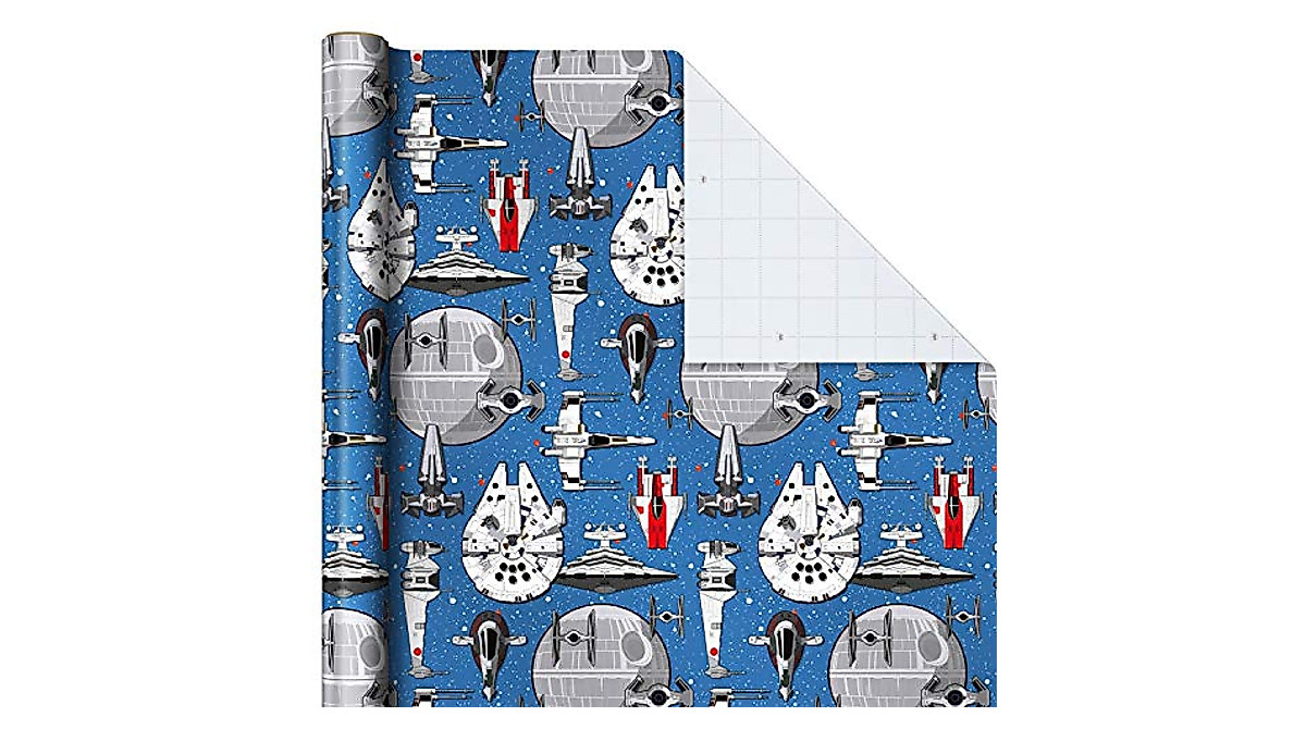 Star Wars Gift Wrap Pack - Eco-Friendly, 60 sq. ft. with Galatic Characters