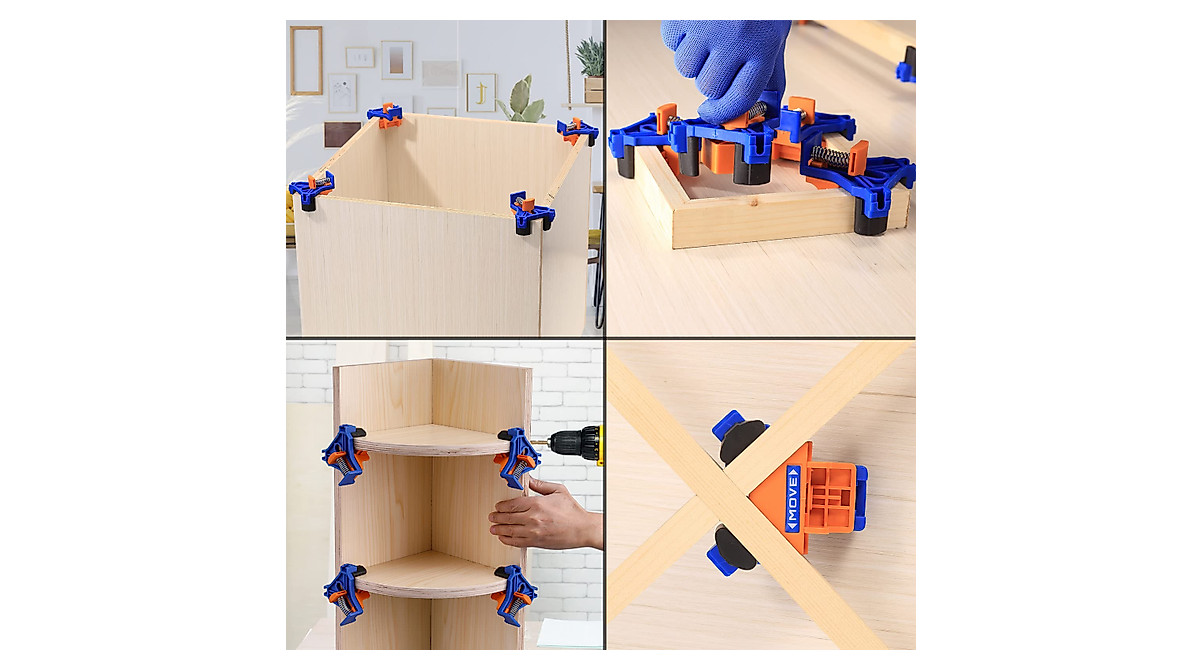 Corner Clamps for Woodworking - 90° Set of 4