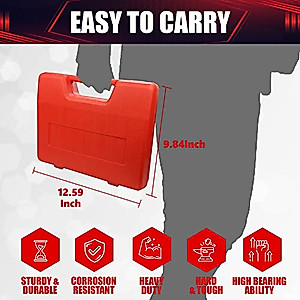 wesleydrill 17PCS Rotary Hammer & Chisels Masonry Drill Bit Set, SDS Plus Drill Bits Set, Fit for Drilling and Cutting in Concrete,Brick,Walls