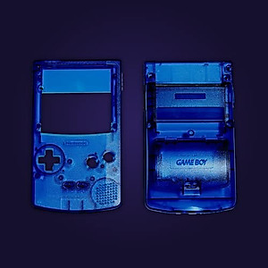 FunnyPlaying Game Boy Color Q5 Laminated IPS Ready Shell (Clear Blue)
