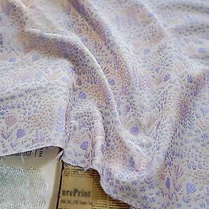 XMTXZYM 2 Meter Yarn Dyed Jacquard Fabric Women's Spring Autumn Dress DIY Making Fabric
