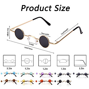 JUFORHQC Retro Glasses Out-of-The-Ordinary Sunglasses with Extremely Small Lenses Unisex