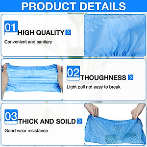 Jeere 600 Packs Disposable Boot Shoe Covers Non Slip Thick Extra Booties for Shoes Covers Durable Boot Covers for Men Women Virtually Most Shoes, Blue