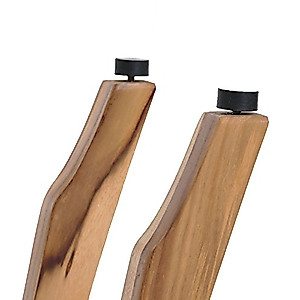 EcoDecors Satori Teak Wood Shower Shaving Foot Rest Stool Natural Rustic Finish - 10" D x 14" W x 15" H