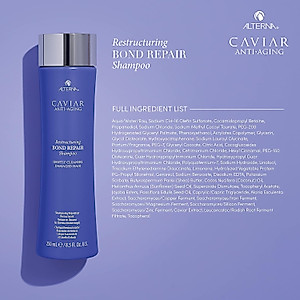 Alterna Haircare CAVIAR Anti-Aging Restructuring Bond Repair Shampoo and Conditioner Bundle, 16.5 oz | For Brittle, Damaged Hair | Repairs, Strengthens and Protects Damaged Hair | Sulfate Free