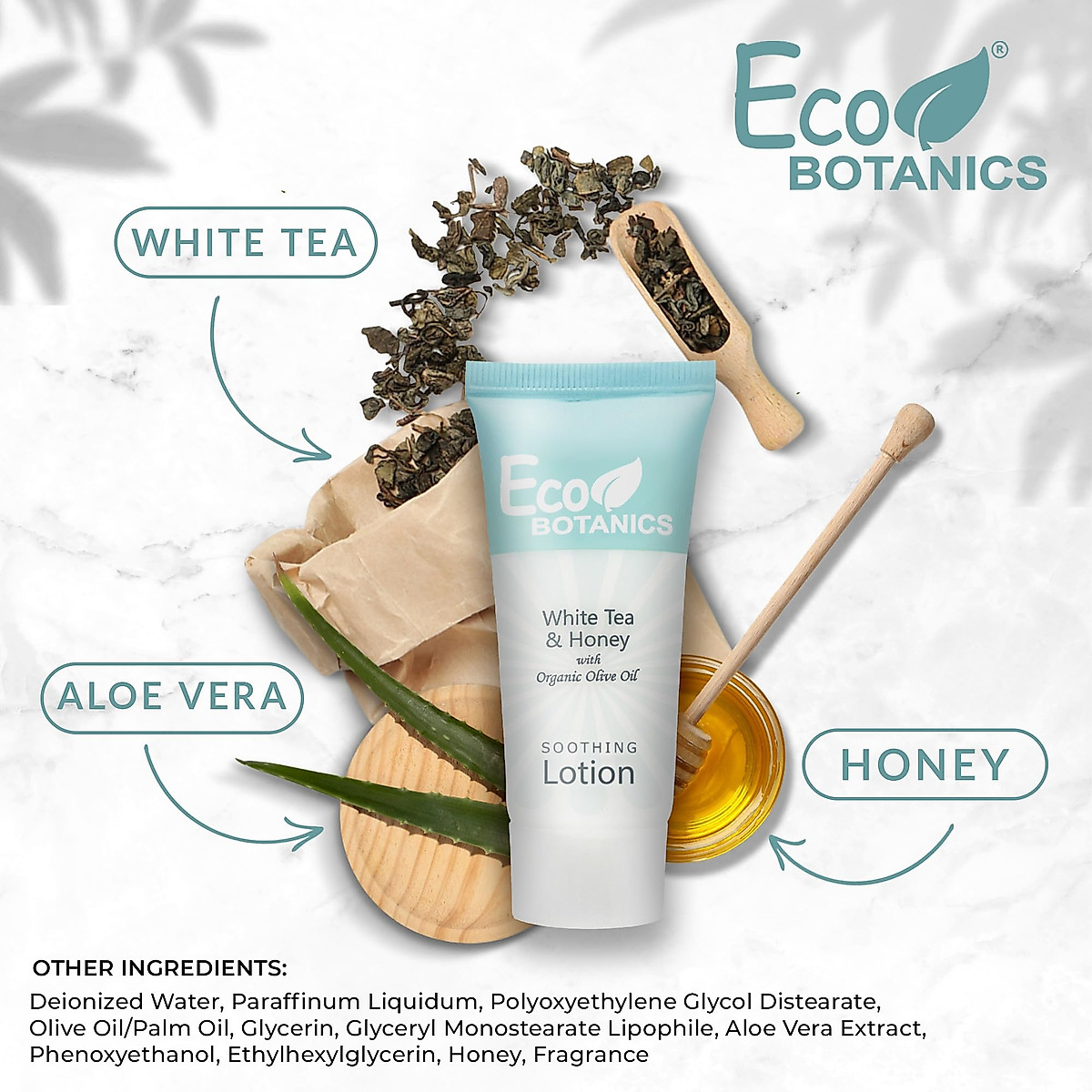 Eco Botanics Amenities Travel-Size Hotel Lotion, 0.85 oz. (Case of 300)