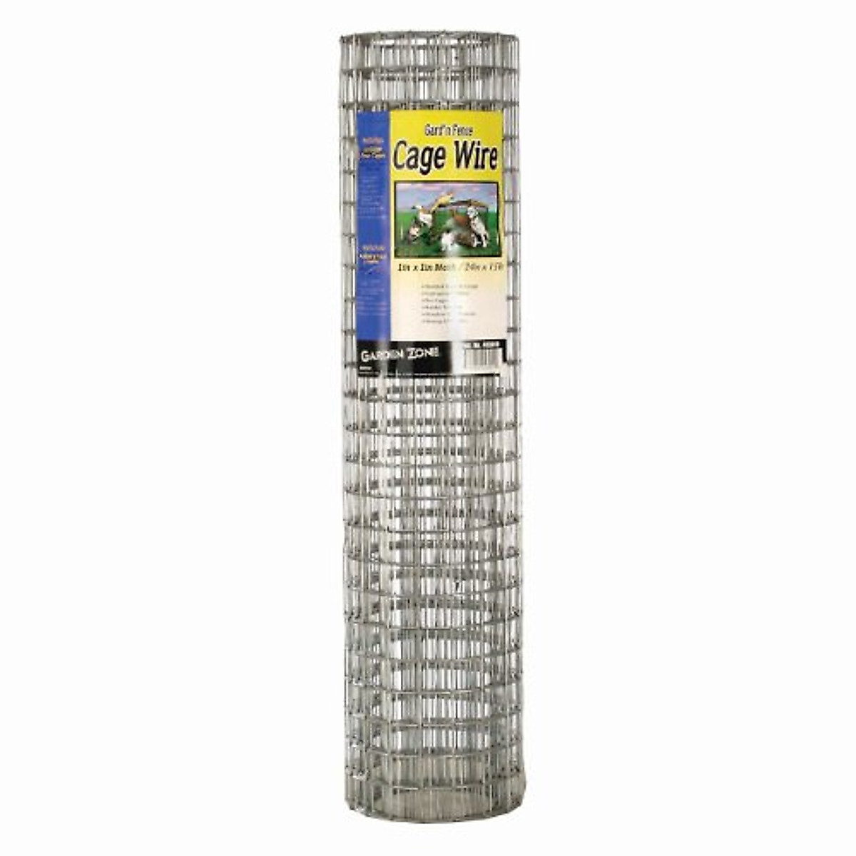 Garden Zone 412415 1" x 1" Mesh 16-Gauge Galvanized Wire Fence, 24" x 15'
