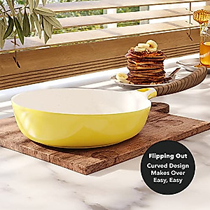 Vremi 8 Piece Ceramic Nonstick Cookware Set - Induction Stovetop Compatible DIshwasher Safe Non Stick Pots with Lids and Frying Pans - Dutch Oven Pot Fry Pan Sets for Serving - PTFE PFOA Free - Yellow