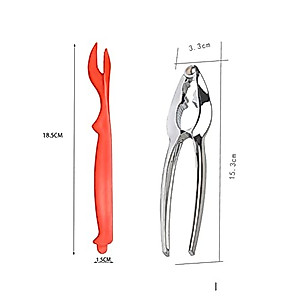 Hemoton Home Tool Set 1 Set 8Pcs Seafood Set Lobster Leg Sheller Crab Shell Opener Remover Lobster Fork Pick Kitchen Gadget for Home Restaurant Flackers Crackers