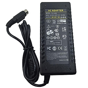 12V5A 6A Switching Power Supply 4 Pin 60W 72W AC DC Converter Adapter 4-Pin for LCD TV Monitor Flat Panel TV DVR Cable Cord Charger with AC Cable (12V6A 4pin with AC Cable)